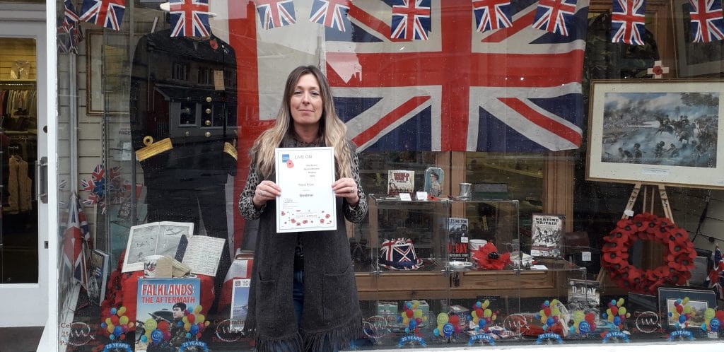 Weldmar marks armistice day in Sherborne with winning window display